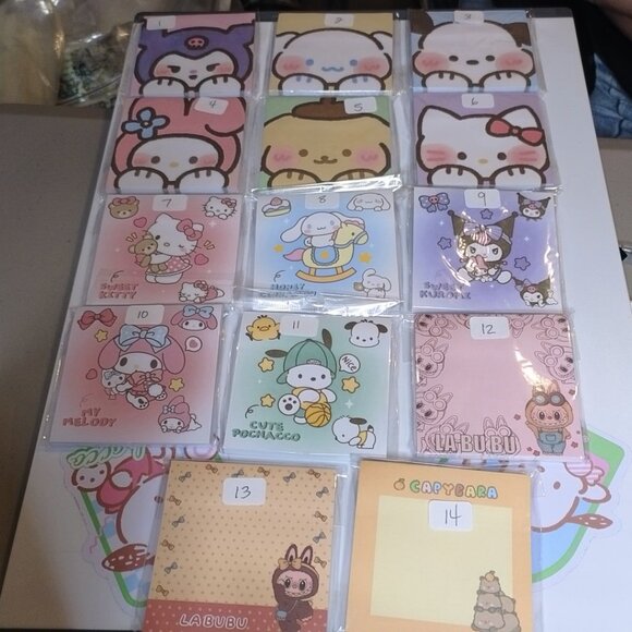 Office | 5 Pc Sticky Notes Set Hello Kitty Characters 2 Pack For 5 Read ...
